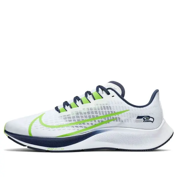 Nike Zoom Pegasus 37 "seattle Seahawks" Athletic Sneakers - Black/orange/volt