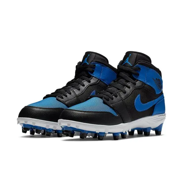 JORDAN 1 Td Mid Cleat - Black/blue