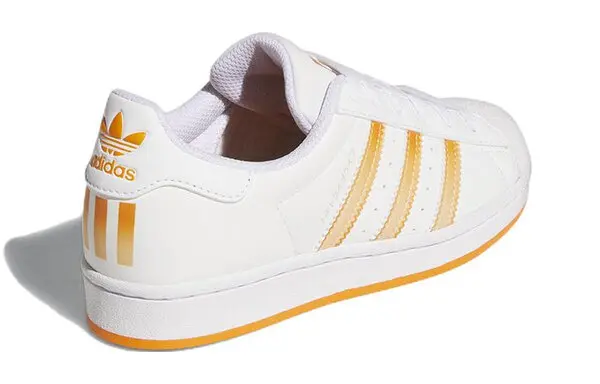 Adidas Superstar J "white Orange Rush" Sneakers