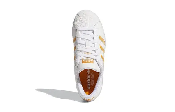 Adidas Superstar J "white Orange Rush" Sneakers