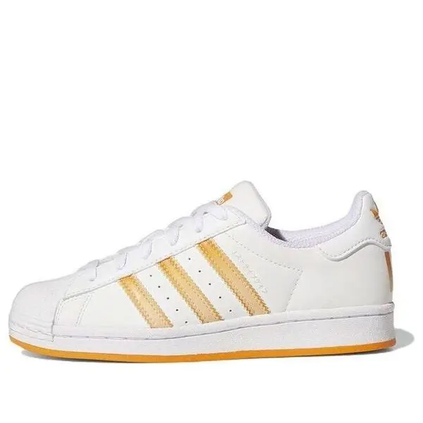 Adidas Superstar J "white Orange Rush" Sneakers