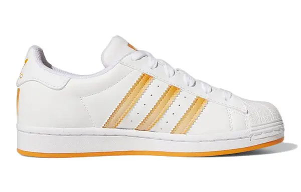 Adidas Superstar J "white Orange Rush" Sneakers