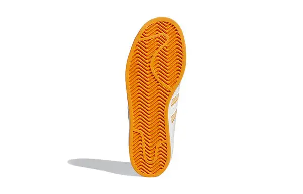 Adidas Superstar J "white Orange Rush" Sneakers