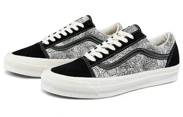VANS Og Old Skool Lx 'dragon Paisley' Low Top Sneakers - Black/white
