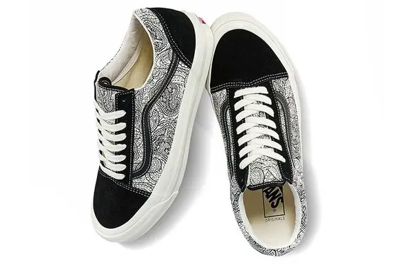 VANS Og Old Skool Lx 'dragon Paisley' Low Top Sneakers - Black/white