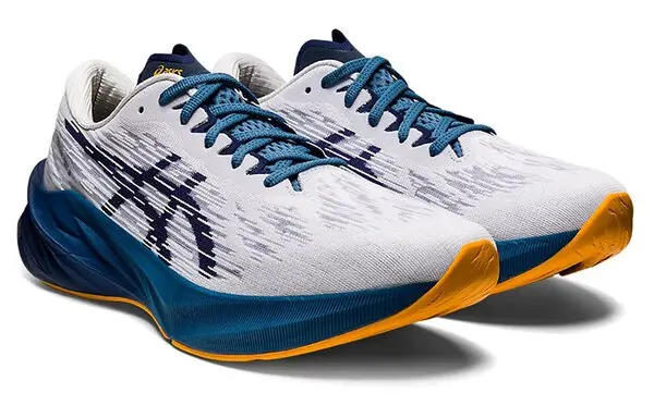 Asics Novablast 3 Athletic Sneakers - White/blue