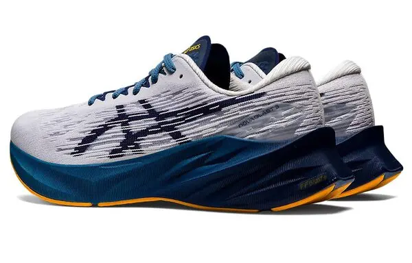 Asics Novablast 3 Athletic Sneakers - White/blue
