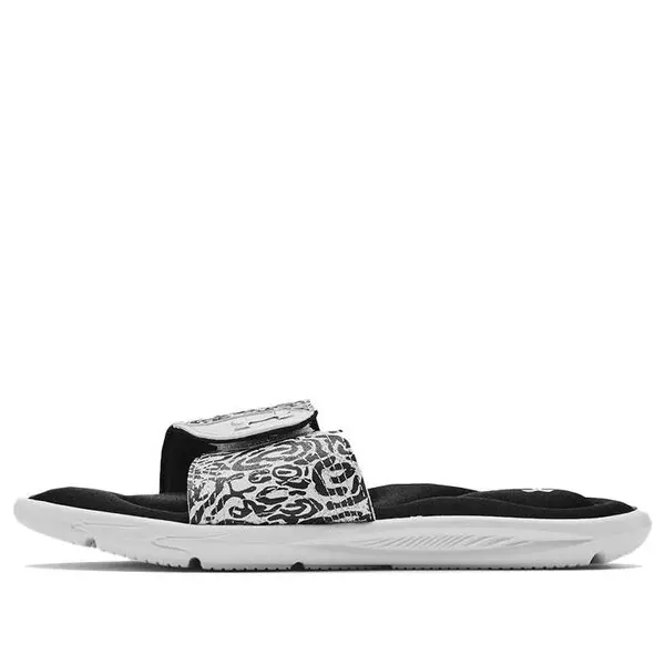 Under Armour Ignite 4 Graphic Strap Slide - White/black