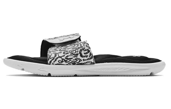 Under Armour Ignite 4 Graphic Strap Slide - White/black