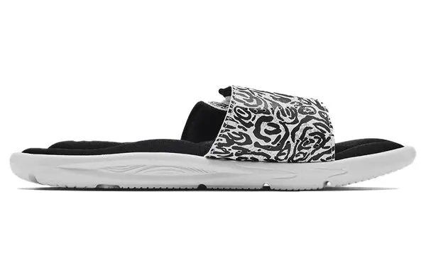 Under Armour Ignite 4 Graphic Strap Slide - White/black