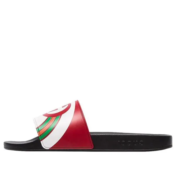 Gucci Logo Slide Sandals - Red