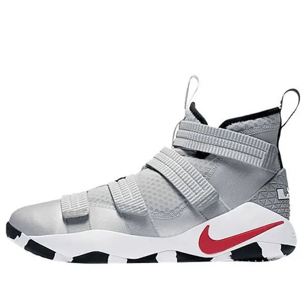 Nike Soldier Ep Basketball Sneakers - Silver/red