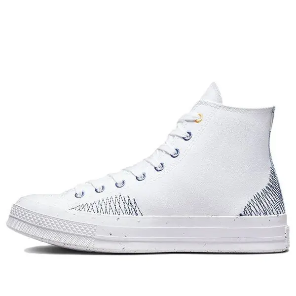 CONVERSE Chuck 70 Hi 'stitched' Sneakers - White/blue