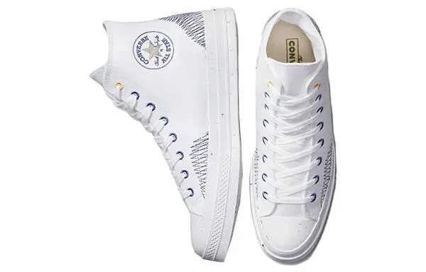CONVERSE Chuck 70 Hi 'stitched' Sneakers - White/blue