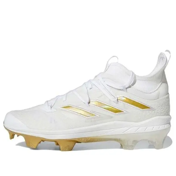 Adidas Adizero Afterburner Nwv Tpu Cleats - Cloud White/gold Metallic