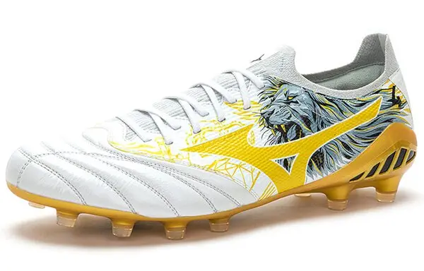 Mizuno Sergio Ramos X Morelia Neo 3 Beta Sr4 Elite 'lion And Wolves' Athletic Sneakers - White/yellow