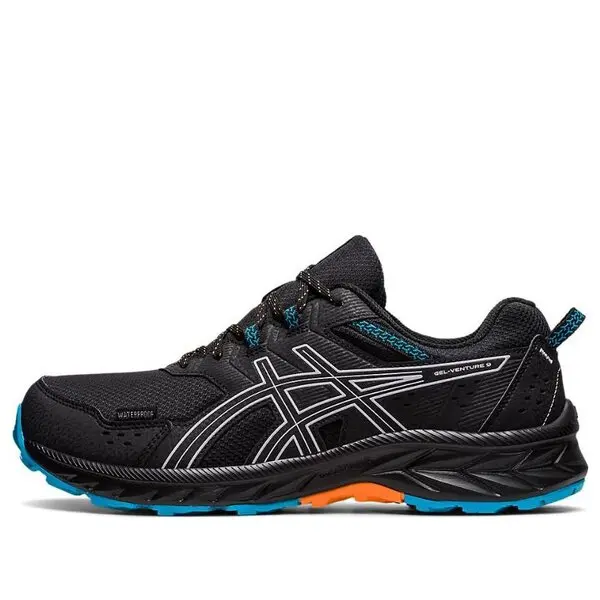 Asics Gel-venture 9 Waterproof Athletic Sneakers - Black/orange/blue