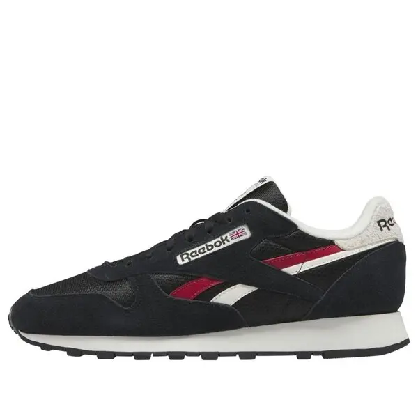 REEBOK Classic Leather Lace-up Sneakers - Core Black/chalk/flash Red