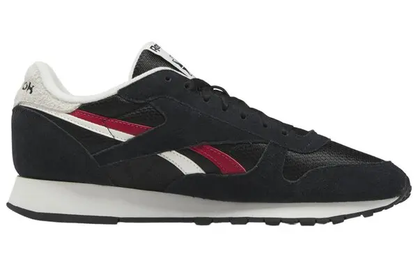 REEBOK Classic Leather Lace-up Sneakers - Core Black/chalk/flash Red