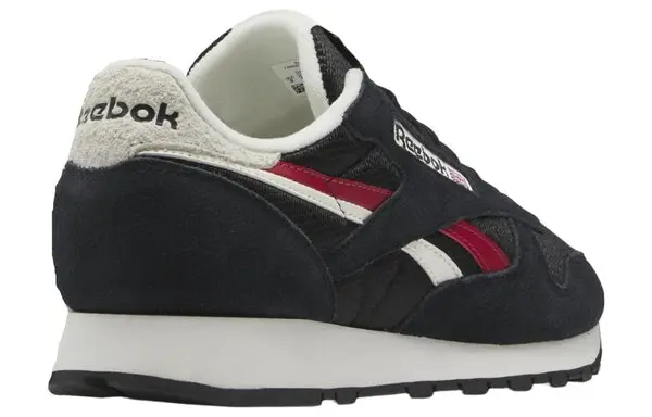 REEBOK Classic Leather Lace-up Sneakers - Core Black/chalk/flash Red