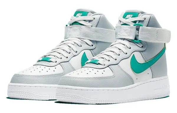 Nike Force 1 High Top Sneakers - Grey/green