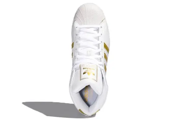 Adidas Originals Pro Model High Top Sneakers - White/gold