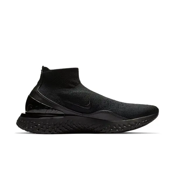 Nike Rise React Flyknit High Top Sneakers - Black