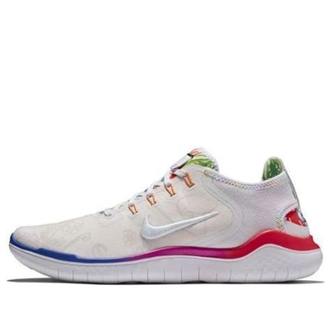 Nike Free Rn 2018 'flabjacks' Sneakers - White/fuchsia Blast/dynamic Yellow