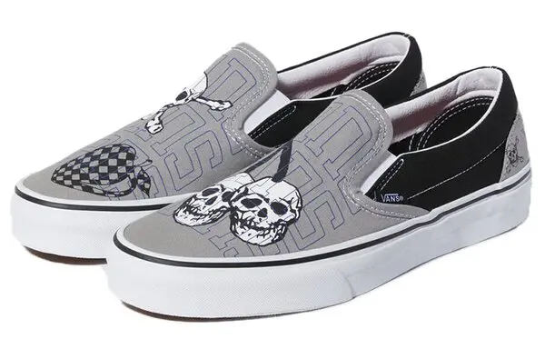 VANS Classic Slip-on "new Varsity" Sneakers - Black/gray