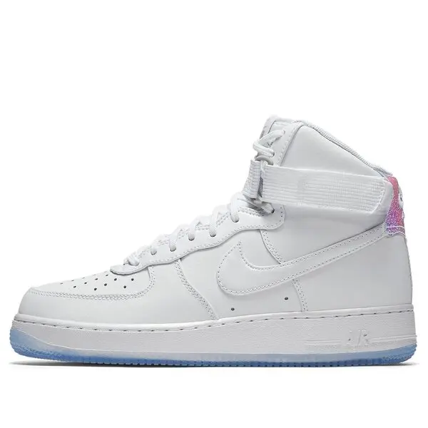 Nike Force 1 High Premium Sneakers - White/blue