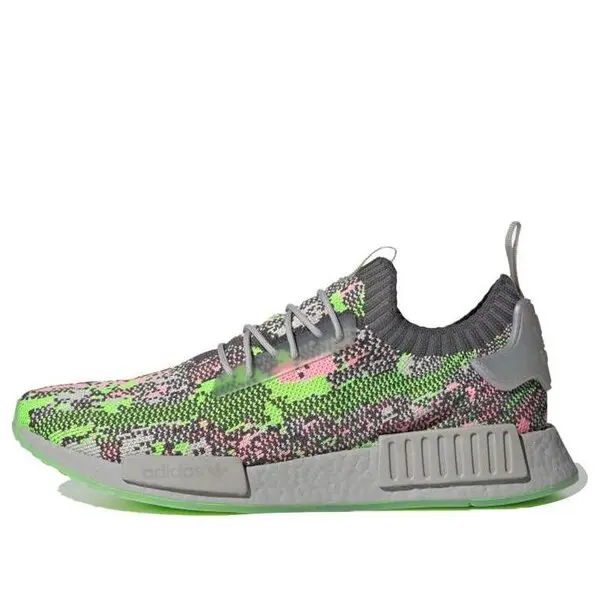 Adidas Nmd_r1 Primeknit 'hyper Pop' Sneakers - Grey Two/hyper Pop