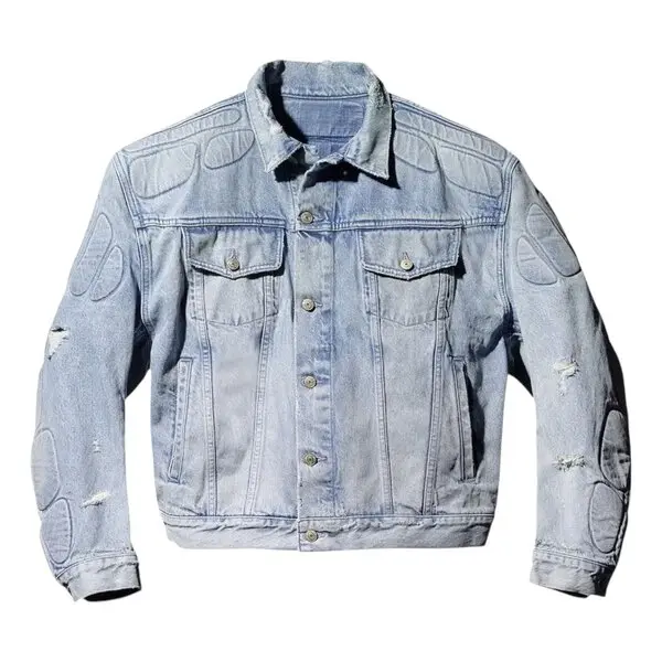 Yeezy X Balenciaga Padded Denim Jacket - Blue