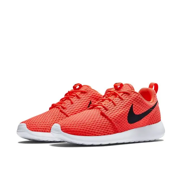 Nike Roshe One Br Athletic Sneakers - Orange/white