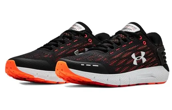 Under Armour Charged Rogue " Orange Glitch" Sneakers - Black