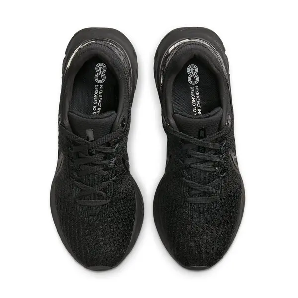 Nike React Infinity Run Flyknit 3 Athletic Sneakers - Black