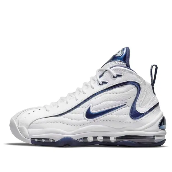 Nike Total Max Uptempo High Top Sneakers - White/blue