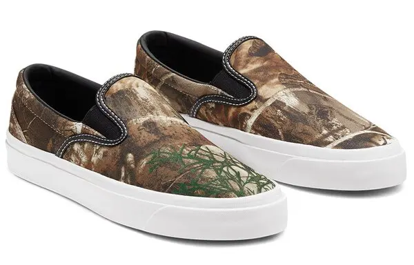 CONVERSE Realtree Camo X One Star Cc Pro Slip Cons Low Top Sneakers - Black