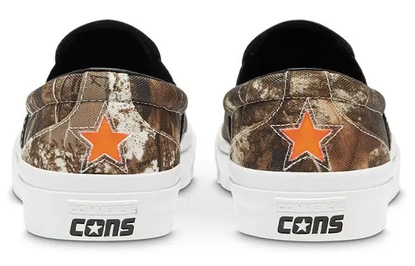 CONVERSE Realtree Camo X One Star Cc Pro Slip Cons Low Top Sneakers - Black