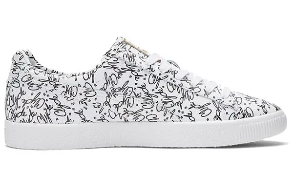 PUMA Clyde All Over Script Print Sneakers