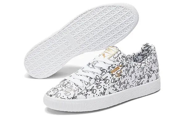 PUMA Clyde All Over Script Print Sneakers