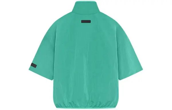 Fear Of God Ss24 Crinkle Nylon Half Zip Short Sleeve Shirt