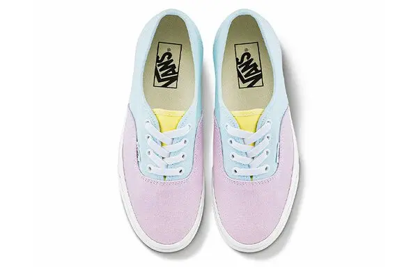 VANS Authentic Pastel Block Sneakers - Pink/blue