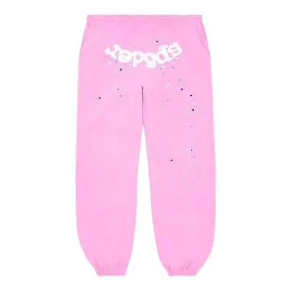 SP5DER Og Web' Sweatpants Pink - Pink/white