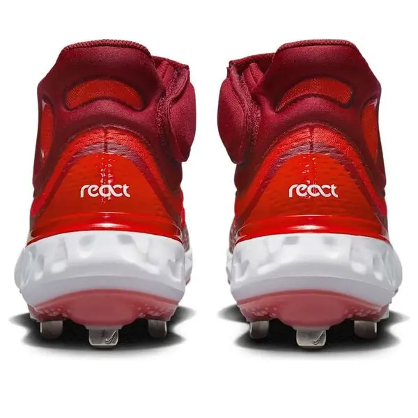 Nike Alpha Huarache Elite 4 Mid Baseball Cleats - Red