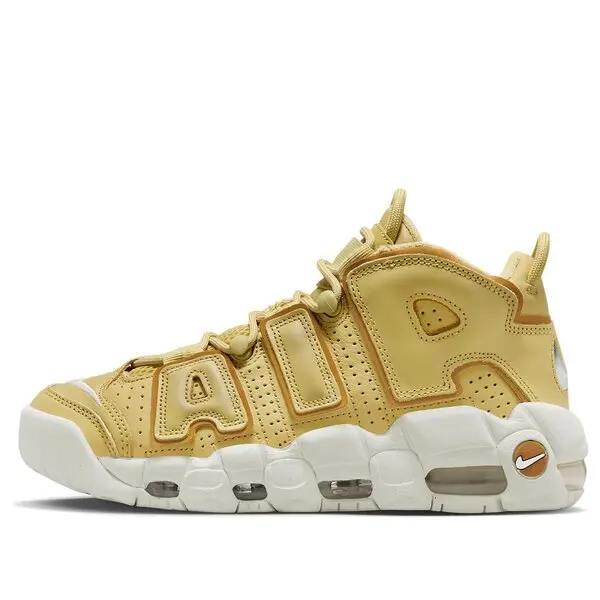 Nike More Uptempo 'buff Gold' Sneakers - Buff Gold/bronzine/sail