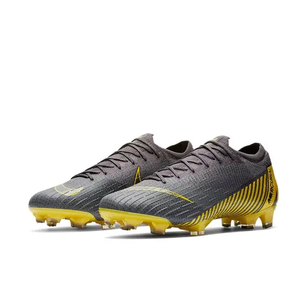 Nike Mercurial Vapor 12 Elite Fg "game Over" Soccer Cleats - Black/grey/yellow