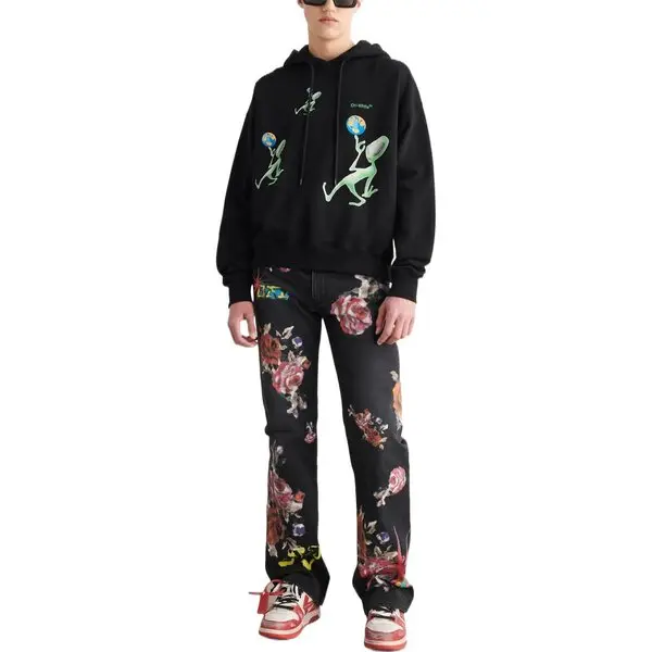 Off-White Alien Arrow Skate Hoodie - Black