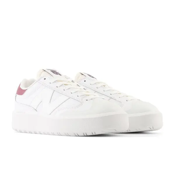 NEW BALANCE Ct302 Platform Sneakers - White/washed Burgundy/interstellar