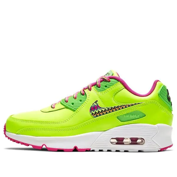 Nike Max 90 Leather "volt Fire Pink" Sneakers - Yellow
