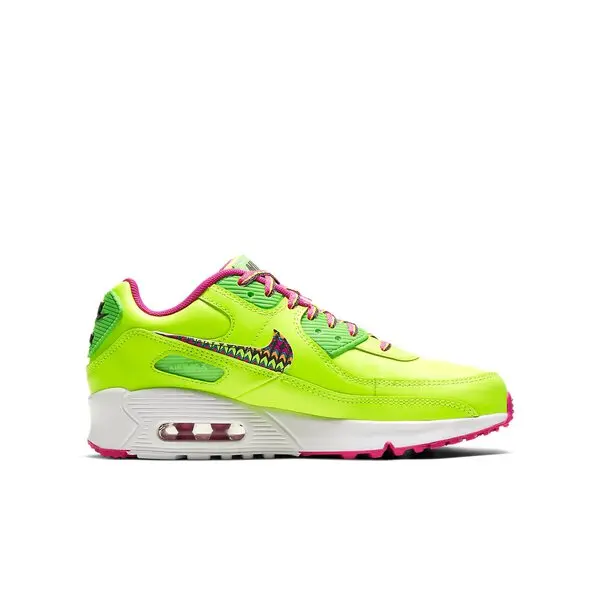 Nike Max 90 Leather "volt Fire Pink" Sneakers - Yellow